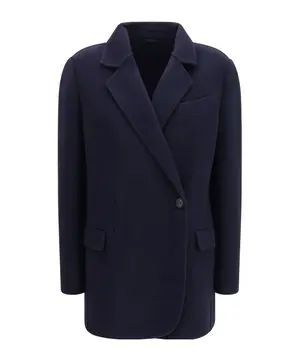 Brunello Cucinelli Single-breasted Merino Wool Jacket - Black