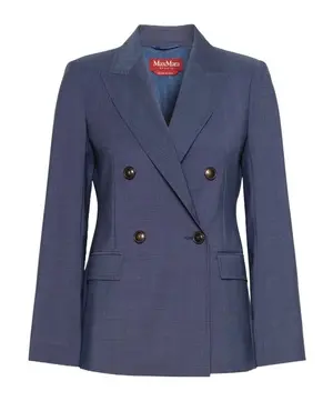 Max Mara Double-breasted Suit Jacket - Ultramarine