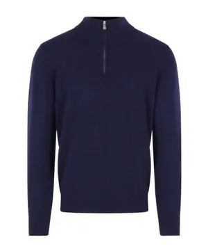 Brunello Cucinelli Half-zip Cashmere Sweater - Black