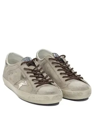 GOLDEN GOOSE Super Star Distressed Low-top Sneakers - Nude