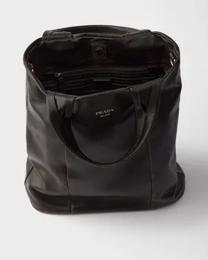Prada Distressed Nappa Leather Tote Bag