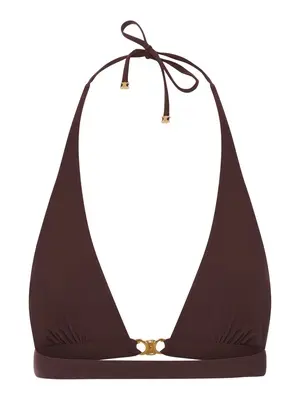 Celine Tie-front Triangle Top