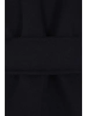 Max Mara Belted Lapel Coat - Navy Blue