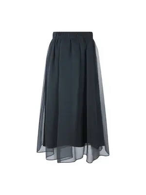 Brunello Cucinelli Flared Midi Skirt