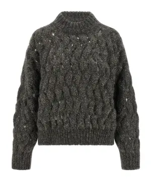 Brunello Cucinelli Dazzling Waves Mohair Blend Sweater - No