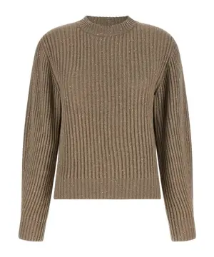 Brunello Cucinelli Crewneck Knitted Sweater - Light Brown