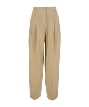TOTEME Draped Balloon Trousers - Nude