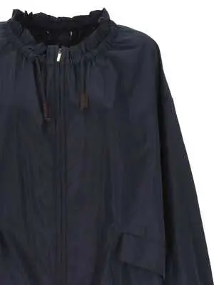 Max Mara Drawstring Neck Elasticated Hem Jacket - Ultramarine
