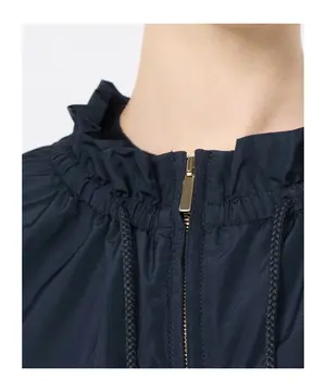 Max Mara Drawstring Neck Elasticated Hem Jacket - Ultramarine