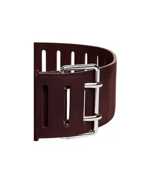 Alaïa Rectangular Large Belt In Nubuck