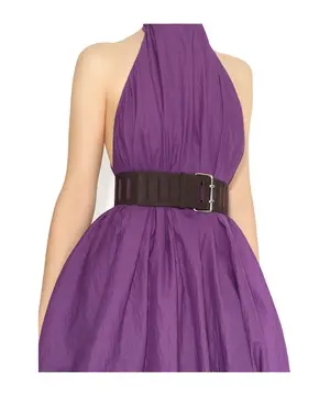 Alaïa Rectangular Large Belt In Nubuck