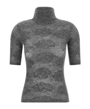 Brunello Cucinelli Short-sleeve Turtleneck Jumper - Black