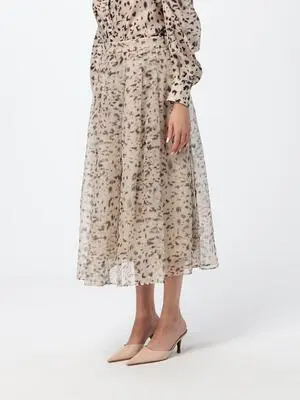 Brunello Cucinelli Flared Midi Skirt - Brown