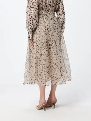 Brunello Cucinelli Flared Midi Skirt - Brown