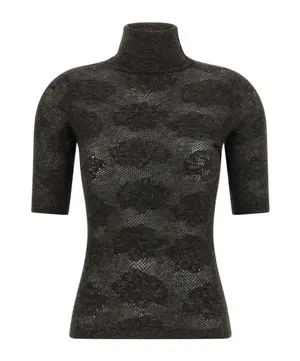 Brunello Cucinelli Short-sleeve Turtleneck Jumper - Black