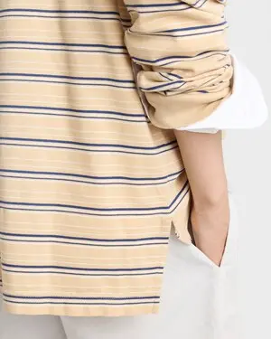 Prada Striped Cotton Piqué Polo Shirt