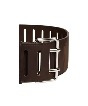 Alaïa Rectangular Large Belt In Nubuck
