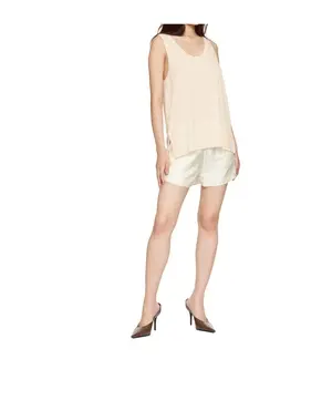 TOTEME Monogram-embroidered Silk Shorts