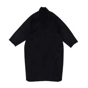 Alaïa Asymmetric Double Face Coat - Midnight Blue
