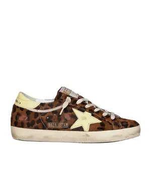 GOLDEN GOOSE Leopard-print Sneakers - Nude