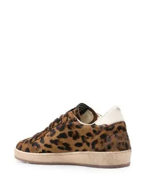 GOLDEN GOOSE Ballstar Leopard Print Low-top Sneakers - Brown