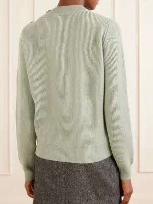 BLAZÉ MILANO Ribbed-knit Wool And Cashmere-blend Sweater - Gray