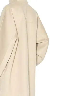 Alaïa High Neck Cut-out Cape - Beige