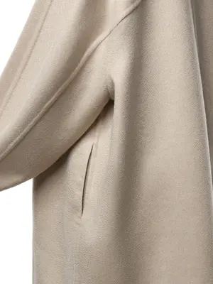 Alaïa High Neck Cut-out Cape - Beige