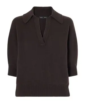 Proenza Schouler Vella Cashmere Polo Collar Sweater