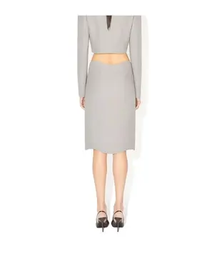 Alaïa Curved Wool Crepe Skirt