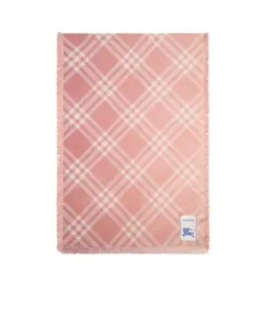 Burberry Gradient Check Fringed Scarf - Pink