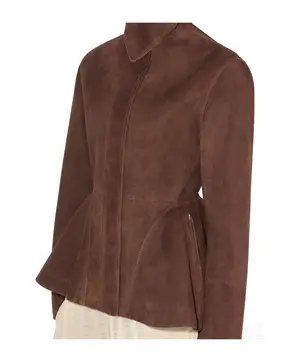 Alaïa Suede Goatskin Peplum Jacket