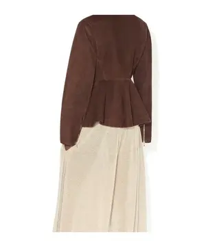 Alaïa Suede Goatskin Peplum Jacket