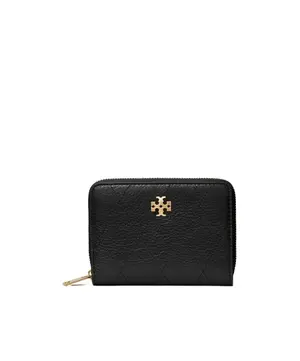 Tory Burch Small Charlie Quilted Zip-around Wallet - Black