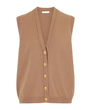 BLAZÉ MILANO Highland Wool And Cashmere Blend Vest - Brown