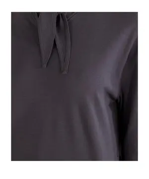 LEMAIRE Tie-detailed Long Sleeve T-shirt - Basalt