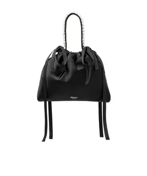 JIMMY CHOO Crystal-detail Drawstring Bucket Bag