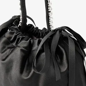 JIMMY CHOO Crystal-detail Drawstring Bucket Bag