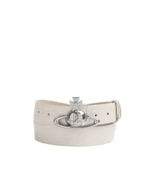VIVIENNE WESTWOOD Orb Buckle Belt - Pearl White