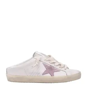 GOLDEN GOOSE Super-star Sabots - White