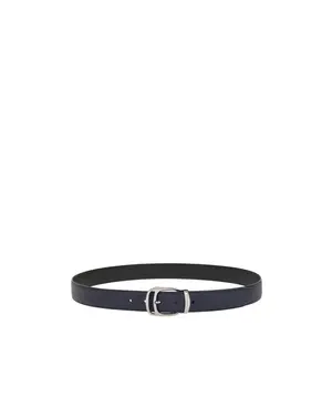 FERRAGAMO Reversible And Adjustable Belt - Deep Navy Blue/black