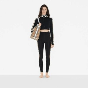 Burberry Checked Panel Stretch Leggings