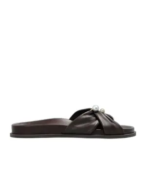 JIMMY CHOO Open-toe Flat Sandals - Black