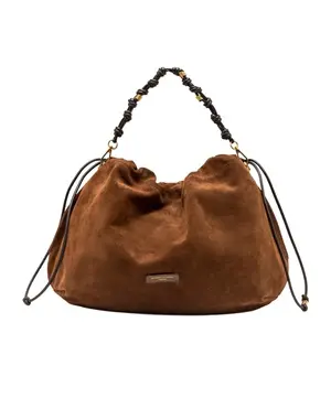 GIANNI CHIARINI Drawstring Shoulder Bag - Brown