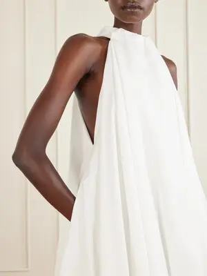 Alaïa Halterneck Bubble-hem Mini Dress - White