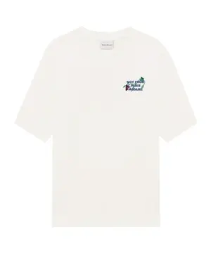 Drole De Monsieur Jersey T-shirt With Slogan Embroidery - White