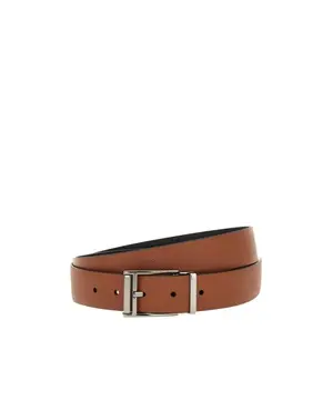 FERRAGAMO Reversible And Adjustable Belt - Cognac/black