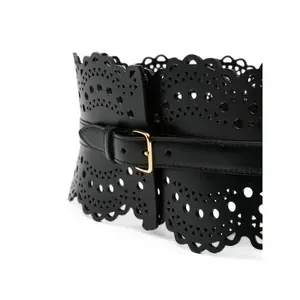 Alaïa Bustier Belt In Vienne Wave Calfskin