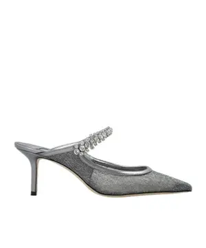 JIMMY CHOO Pointed-toe High-heeled Sandals - Gray