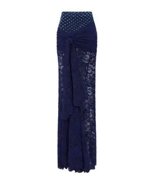 Rabanne Trompe-l'œil-effect Lace Maxi Skirt